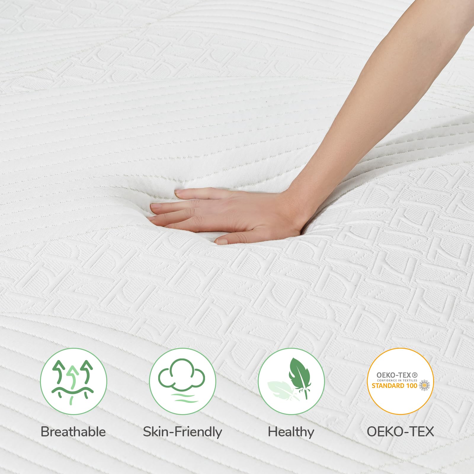 Novilla Queen Size Mattress, 8 Inch Gel Memory Foam Mattress Queen, Mattress in a Box for Back Pain Relief, Medium Firm Mattress with Edge Support & Motion Isolation, Ataraxia