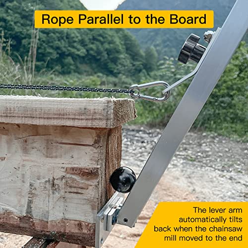 HOTYELL Chainsaw Mill Winch Kit for Chain Saw Milling - Efficient Chainsaw Accessories with Lever Arm, Perfectly Balances the Saw Mill, Easier and Smoother