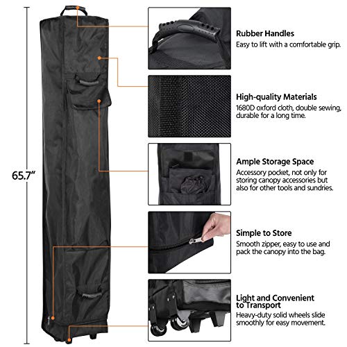 Yaheetech 10'x10' Pop Up Canopy with Removable Mesh Side Walls, Commercial Instant Tent, Instant Canopy Tent for Camping, Family Outings, Wedding