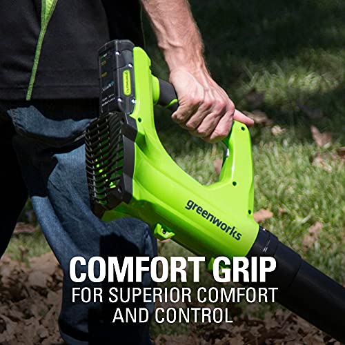 Greenworks 24V Axial Leaf Blower (100 MPH / 330 CFM), 2Ah Battery and Charger Included