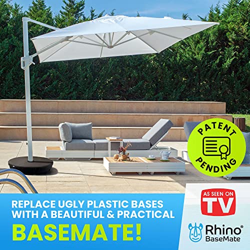 Rhino BaseMate EVA Material - Patio Umbrella Base Weights up to 200 Lb. | for Cantilever Umbrella, Regular Umbrella, or Any Offset Umbrella Base | 4-Part, 900D Heavy-Duty, All-Weather (Round)