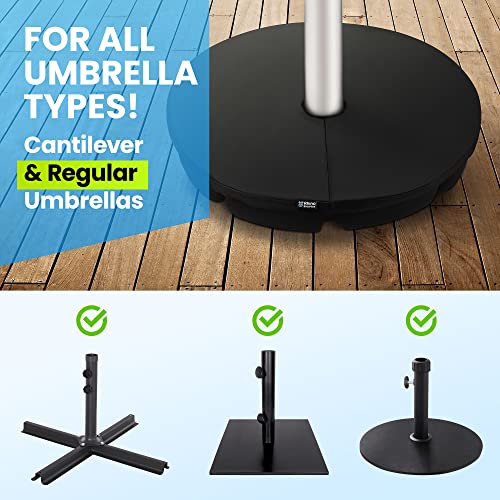 Rhino BaseMate EVA Material - Patio Umbrella Base Weights up to 200 Lb. | for Cantilever Umbrella, Regular Umbrella, or Any Offset Umbrella Base | 4-Part, 900D Heavy-Duty, All-Weather (Round)