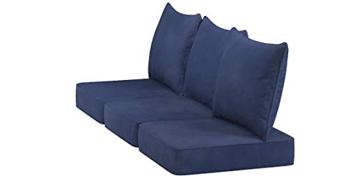 Mozaic AZPCSET4358 Swavelle Corded Outdoor Sofa Set, 23" x 25" x 5", Dark Blue