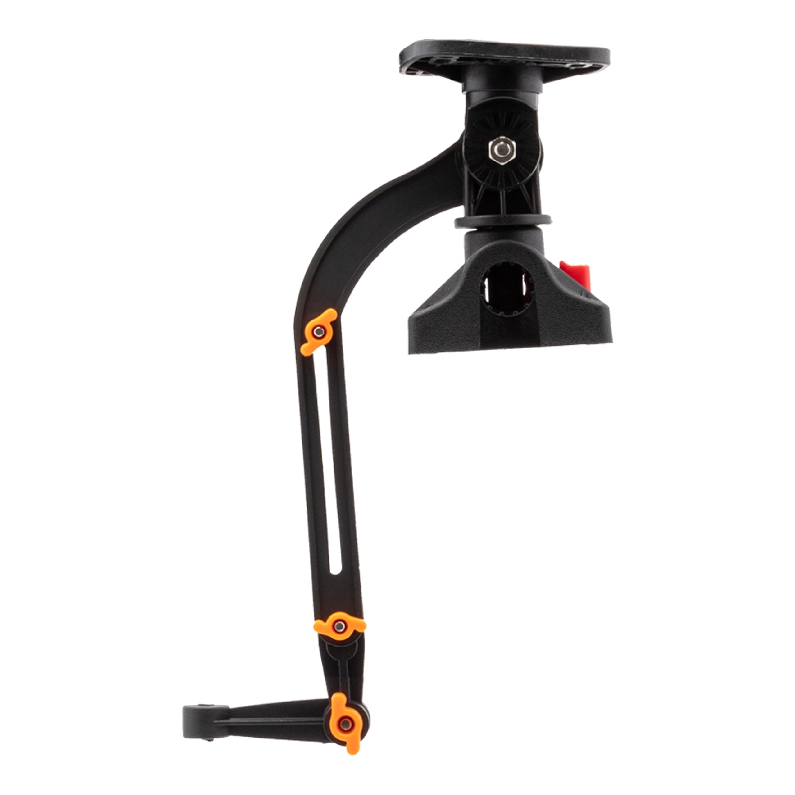 Extreme Max 3006.8669 Universal Fish Finder Head Unit & Transducer Arm Rod Holder Mount for SUPs & Kayaks, Black