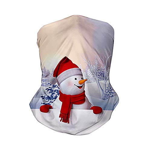 PENATE 2pc Christmas 3D Printing Multi-Functional Face Bandanas Magic Face Scarf Facemasks for Men and Women Ship from U.S.
