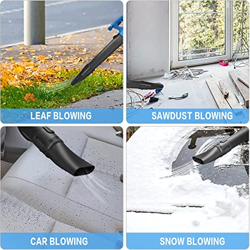 Sierjian Cordless Leaf Blower,21V Electric Leaf Blower with 4.0Ah Battery & Charger,2 Section Tubes,6-Speed Dial,Cordless Sweeper for Lawn Care Snow Debris Yard Dust Work