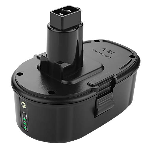 Powilling Innovation 6.0Ah Lithium-Ion Replacement Battery for Dewalt 18V XRP Ni-Cad battery DC9096 DC9098 DC9099 DE9039 DE9095 DE9096 DE9098 DW9095 DW9096 DW9098 DE9503 DC9182 Dewalt 18Volt Batteries