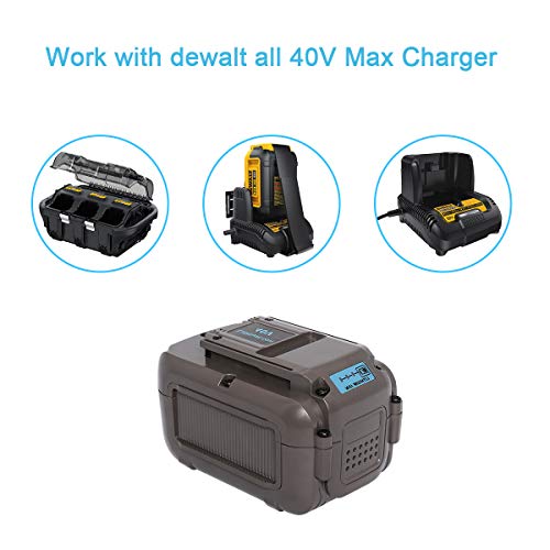 40V 7500mAh Replacement Battery DCB404 DCB406 DCB407 DCB114, Lithium Ion Premium Battery Compatible with Dewalt All 40V MAX Tools