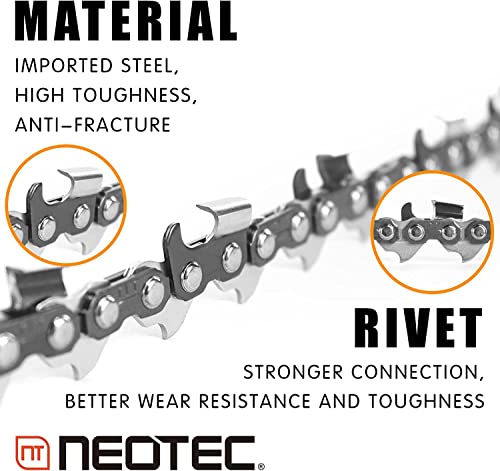 NEO-TEC 36 Inch Chainsaw Chain Blades Full Chisel 3/8 Pitch 0.063" Gauge 114 Drive Link Fit For Stihl Cadena 038 044 046 056 MS440 MS460 MS441 MS461 MS381 MS382 MS660 MS660 G660 Husqvarna 395XP