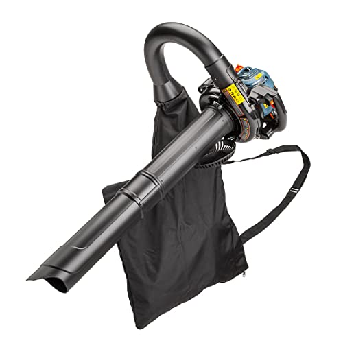 SENIX BLV4QL-M 31cc 4-Cycle Gas Powered Leaf Blower with Vac Kit, Blue