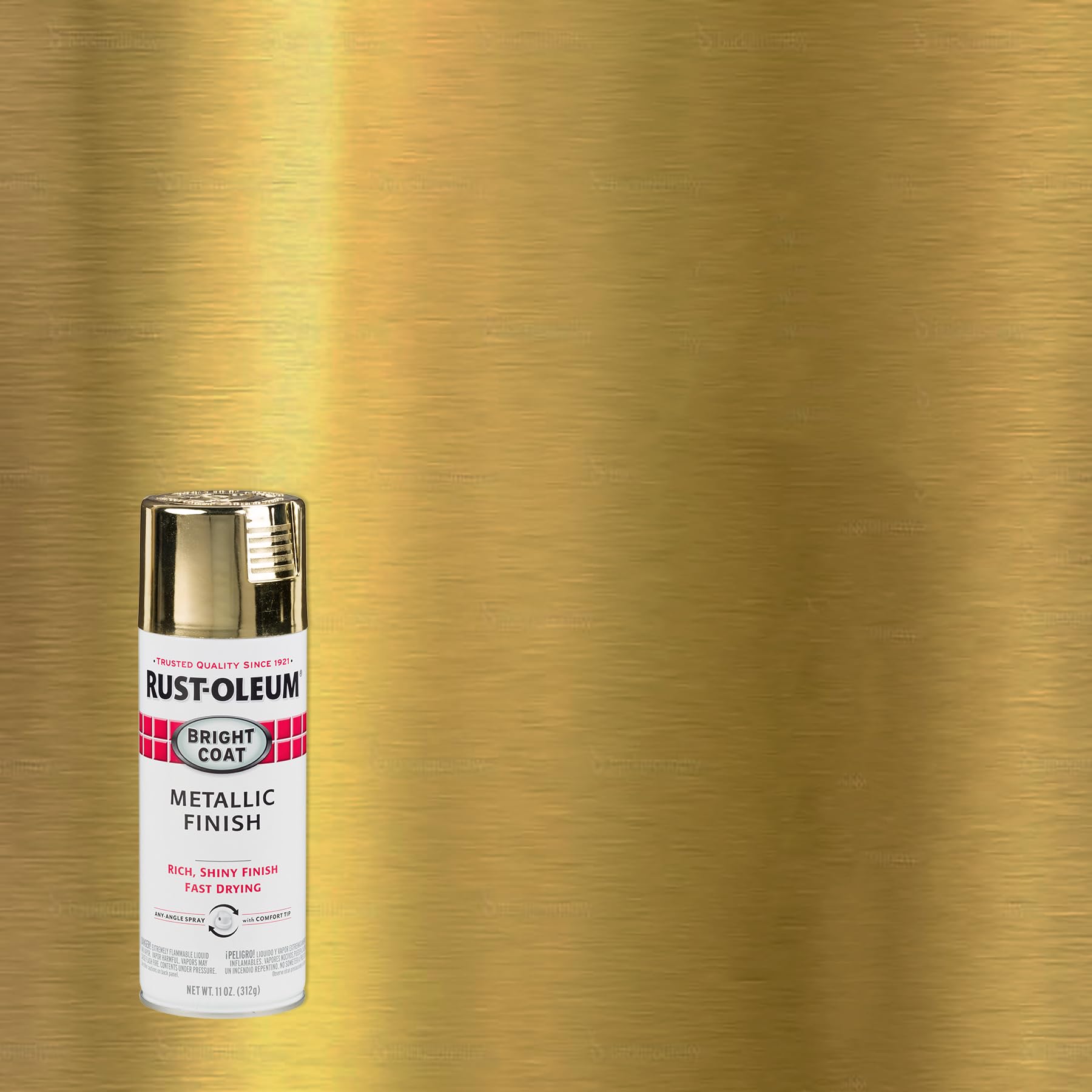 Rust-Oleum 7710830 Stops Rust Bright Coat Metallic Spray Paint, 11 Ounce (Pack of 1) , Gold