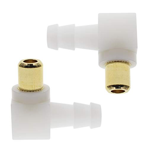 AUTOKAY Pack of 2 692317 493496 Carb Fuel Fitting Elbow Hose Connector Compatible with B&S 494451 Snowblower Lawn Tractor Generator Yardbird Chippe