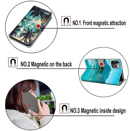 Domintell Galaxy S9 + Plus/G965 Moon Painted Wallet Case,[Card Slots] PU Leather Wallet Protection Case Magnetic Stand Flip Case Cover for Samsung Galaxy S9 + Plus Wrist Starp