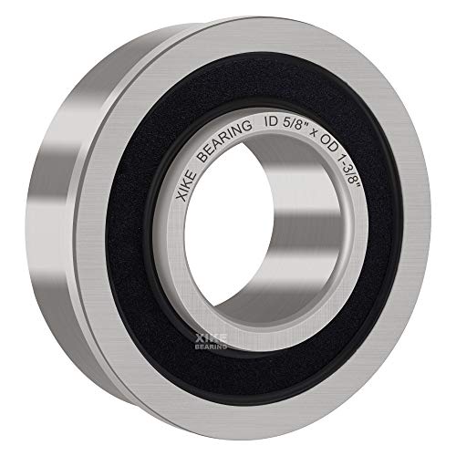 XiKe 4 Pack Flanged Ball Bearing ID 5/8" x OD 1-3/8", Lawn Mower, Wheelbarrows, Carts & Hand Trucks Wheel Hub for Suitable, Replacement for Snapper, Stens, JD, Snapper, MTD, Marathon & AYP Etc.