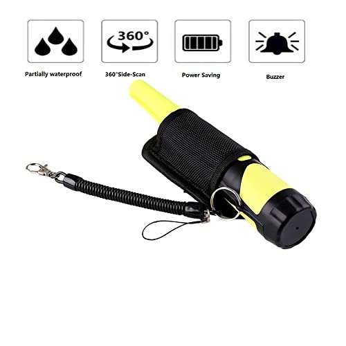 Metal Detector Pinpointer Waterproof,LCD Display with High Sensitivity,360° Scanning,Sound/Vibration Indication(Three Mode) Holster/Hanging Wire
