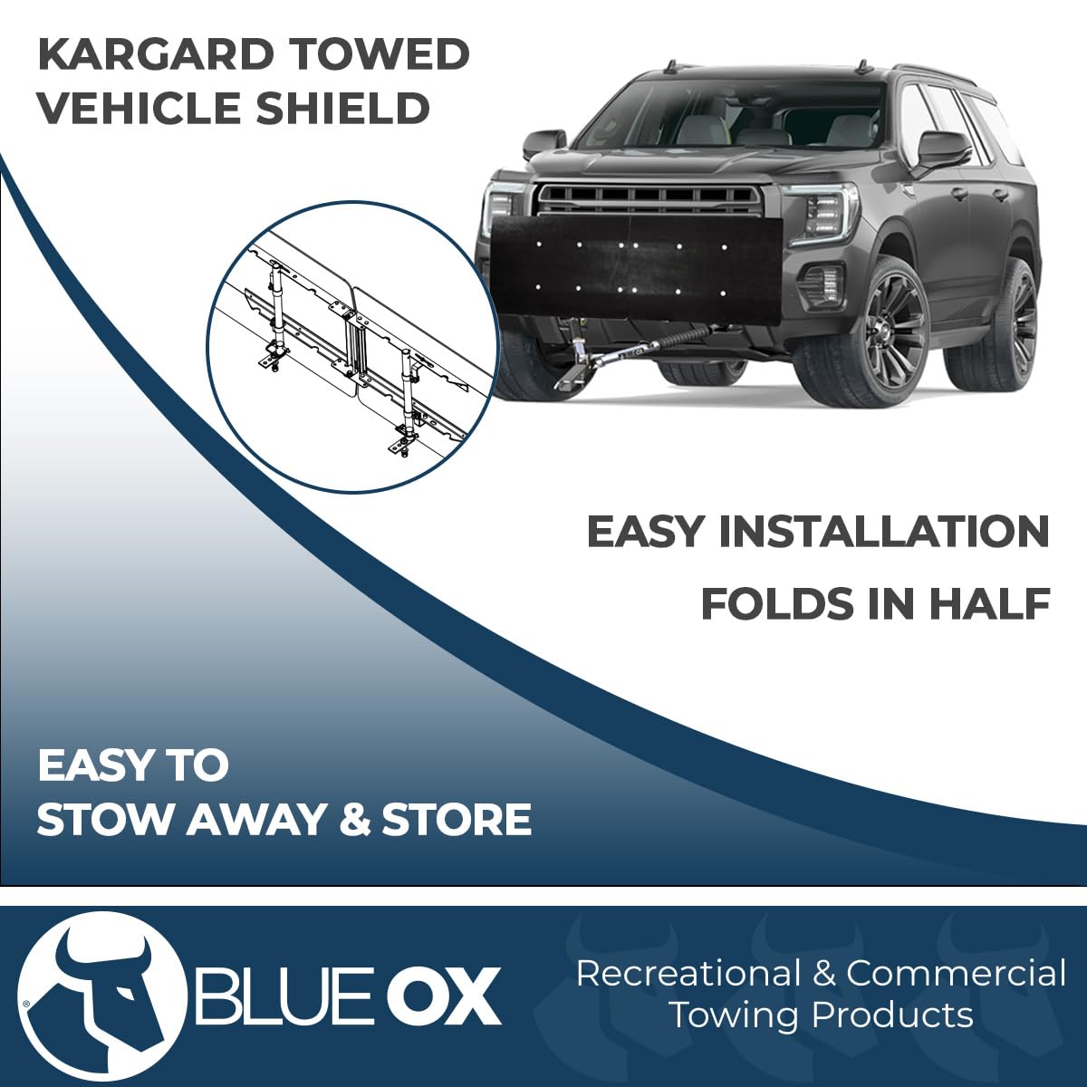Blue Ox BX8870 KarGard Protective Shield , Black , Standard