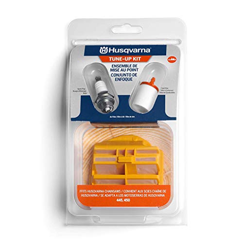 Husqvarna 599333601 445/450 Chainsaw Maintenance Kit, Easy-to-Install Tune Up Kit Includes Air Filter,Fuel Filter and Spark Plug,Grey