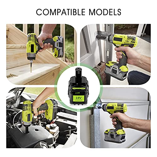【Upgrade!】 CaliHutt 18V 9.0Ah Replace Battery for Ryobi ONE+ Plus 18V Battery High Capacity 18V Lithium-Ion Battery P102 P104 P105 P106 P108 P107 P109 for Cordless Power Tools