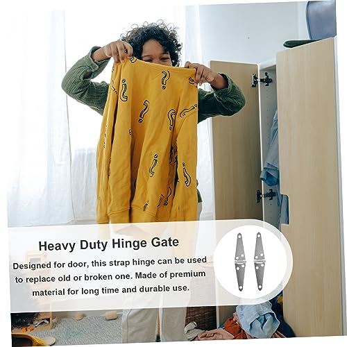 ULTECHNOVO 2pcs T-Hinge Fence Gate Hinges Heavy Strap Hinge Fence Hinges Heavy Duty Strap Hinges Galvanized Strap Hinges Shed Door Hinges Barn Shed Hinges Iron Door Hinges Abs Box Wood Fence