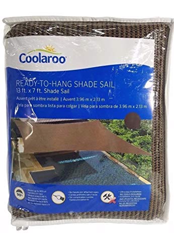 Shade Sail Coolaroo 13' x 7' Rectangle (13" x 7", Pewter)