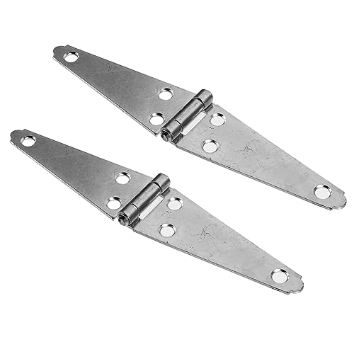 ULTECHNOVO 2pcs T-Hinge Fence Gate Hinges Heavy Strap Hinge Fence Hinges Heavy Duty Strap Hinges Galvanized Strap Hinges Shed Door Hinges Barn Shed Hinges Iron Door Hinges Abs Box Wood Fence