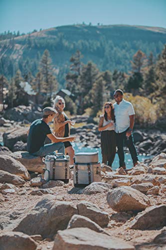 PICNIC TIME - PT-Frontier Picnic Cooler Tote - Soft Cooler Bag with Picnic Set - Picnic Tote, (Heathered Gray)