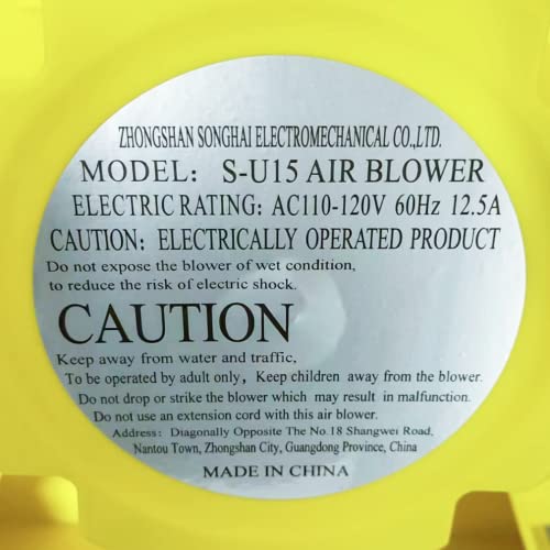 WGIA 1500w Blower for Inflatable Bounce House, Commercial Electric Pump Fan for Inflatable Water Slides & Screen Movie, Quick Blow Up, Air Blower for Inflatables(UL Certification)