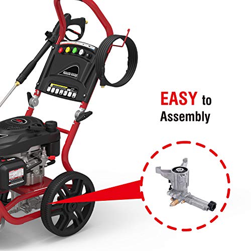 AR High Pressure Washer Pump 2400 PSI RMW22G24-EZ -SX, Vertical 7/8" Shaft Power Washer Replacement Pump Head with Easy Start Valve by ANNOVI REVERBERI