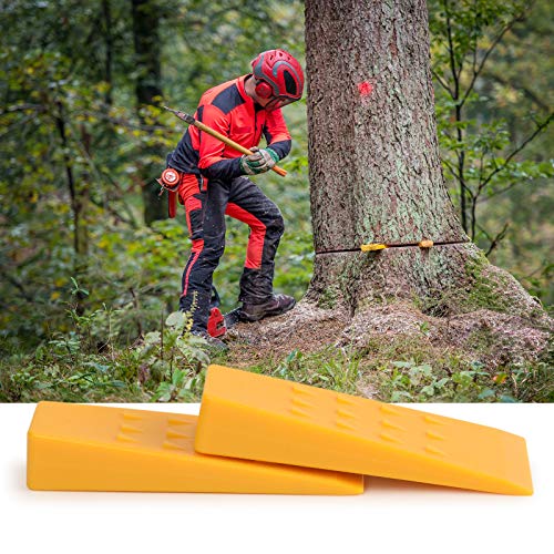 PERSZEN Tree Felling Wedges with Spikes for Safe Cutting β 5.5 inch Chainsaw Wedges Logging Supplies Set, Tree Wedge Safe Durable Cold Logger Tool Accessory β 2 Pack