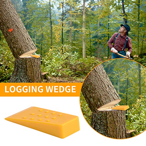 PERSZEN Tree Felling Wedges with Spikes for Safe Cutting β 5.5 inch Chainsaw Wedges Logging Supplies Set, Tree Wedge Safe Durable Cold Logger Tool Accessory β 2 Pack