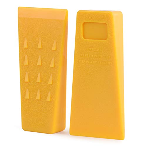 PERSZEN Tree Felling Wedges with Spikes for Safe Cutting β 5.5 inch Chainsaw Wedges Logging Supplies Set, Tree Wedge Safe Durable Cold Logger Tool Accessory β 2 Pack