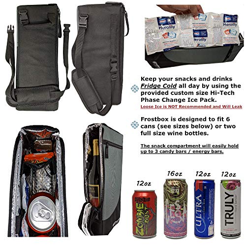 Frostbox Golf Bag Cooler and Ice Pack - Small 6 Pack Golf Beer Cooler - Hidden and Fits Discreetly in Golf Bag - Covert Insulated Golf Cooler Bag Sleeve - Golf Accessories for Men & Christmas Gift