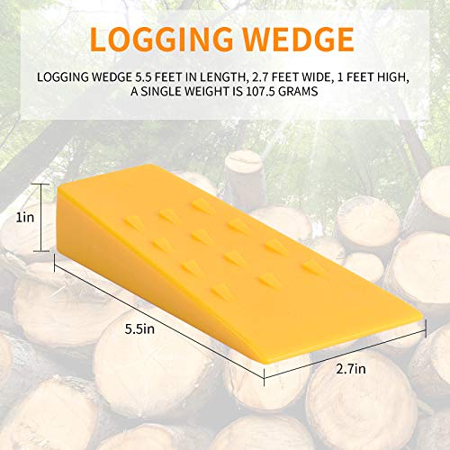 PERSZEN Tree Felling Wedges with Spikes for Safe Cutting β 5.5 inch Chainsaw Wedges Logging Supplies Set, Tree Wedge Safe Durable Cold Logger Tool Accessory β 2 Pack