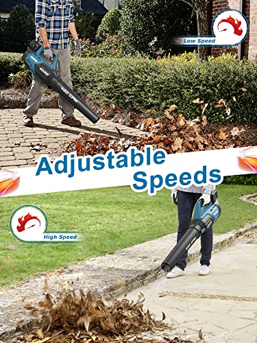 20V Blower Cordless Leaf Blower, 420 CFM 2Pcs 2.0Ah Battery Lightweight Leaf Blower Brushless Snow Blower Handheld Sweeper for Blowing Leaves, Dust, Snow Debris, Yard, Hard to Clean Corner