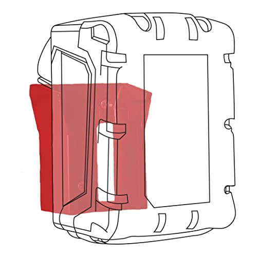 StealthMounts Milwaukee Battery Holders M18 | Milwaukee M18 Battery Mounts for Milwaukee Power Tools | 6 Pack | Red Milwaukee M18 Battery Organizers