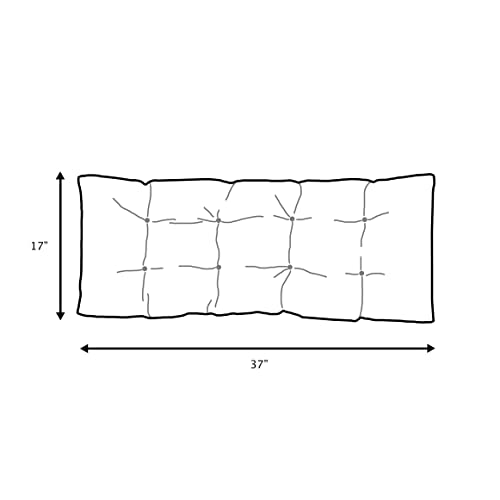 Mozaic Home Solid Bench Cushion, 37 x 17 x 2, Natural