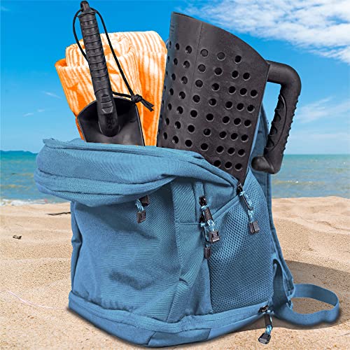 Island Genius Sand Scoop and Shovel Digging Tools for Metal Detecting, Beach Shelling, Sand Sifter