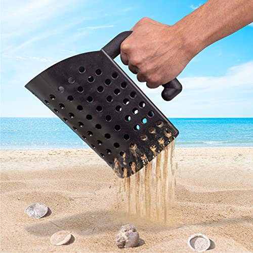 Island Genius Sand Scoop and Shovel Digging Tools for Metal Detecting, Beach Shelling, Sand Sifter