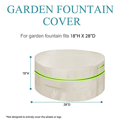 YUYAKACover Kids Water Table Cover Khaki 28”D X 18”H for Sand Water Table Outdoor Waterproof Sunproof and Dustproof with Carrying Handle