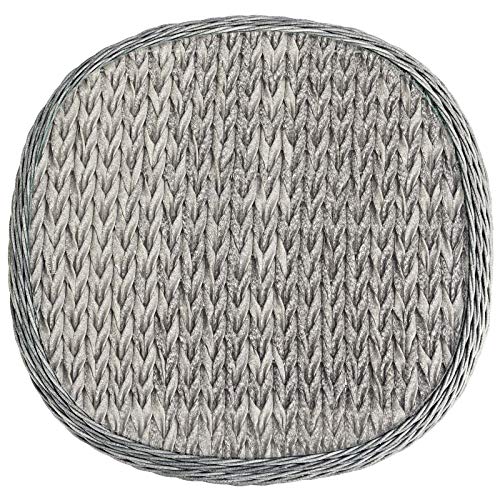 Modway Endeavor Wicker Rattan Aluminum Glass Outdoor Patio Side End Table in Gray