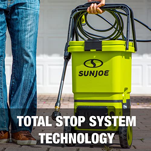 Sun Joe 24V-X2-PW1200 1196 Max PSI 1 GPM 48-Volt iON+ Cordless Portable Pressure Washer Kit w/ 2 x 4.0-Ah Batteries and Charger