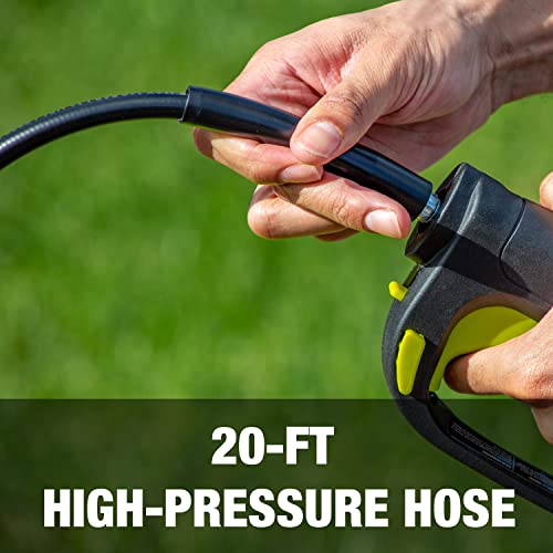 Sun Joe 24V-X2-PW1200 1196 Max PSI 1 GPM 48-Volt iON+ Cordless Portable Pressure Washer Kit w/ 2 x 4.0-Ah Batteries and Charger