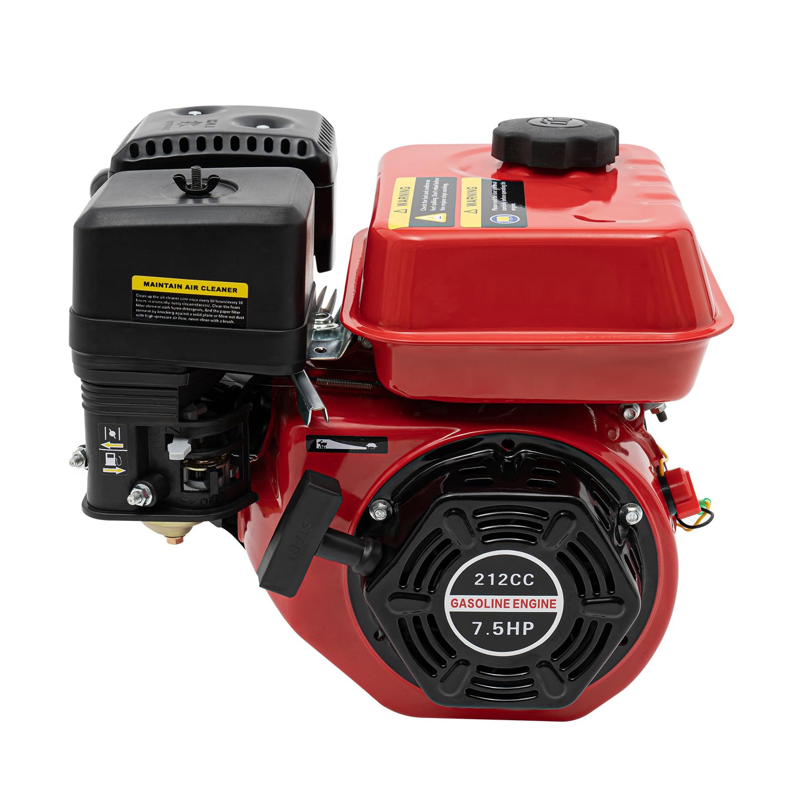 TBVECHI 4 Stroke 7.5 HP 212CC Gasoline Outboard Motor with Bracket Single Cylinder Boat Engine for 9.84-19.69Ft Fishing Boat
