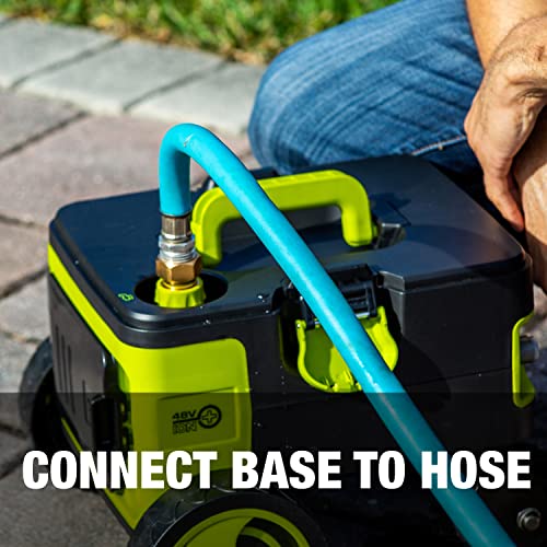 Sun Joe 24V-X2-PW1200 1196 Max PSI 1 GPM 48-Volt iON+ Cordless Portable Pressure Washer Kit w/ 2 x 4.0-Ah Batteries and Charger