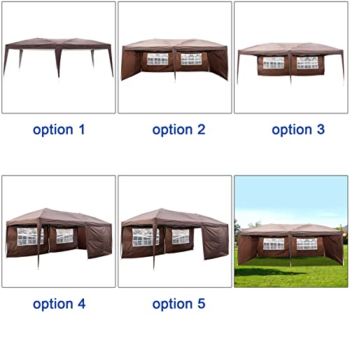 Outvita 10x20ft Ez Pop Up Canopy, Portable Instant Canopy Tent with 4 SideWalls for Outdoor Events, Party, Wedding, Birthday,Graduation