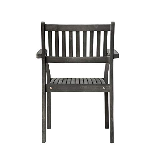 Renaissance Outdoor Patio Hand-Scraped Wood Stacking Armchair (Set of 2)