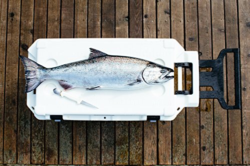 Pelican 70QT Elite Cooler (White/Grey) | 46 Can Capacity with Ice | 9 Day Ice Retention | Built-in Cup Holders & Bottle Opener | Guaranteed for Life