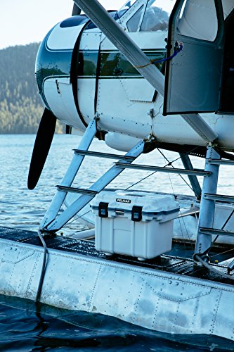 Pelican 70QT Elite Cooler (White/Grey) | 46 Can Capacity with Ice | 9 Day Ice Retention | Built-in Cup Holders & Bottle Opener | Guaranteed for Life