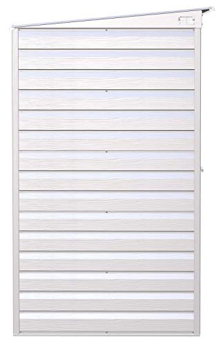 Arrow Shed Select 8' x 4' Outdoor Lockable Steel Storage Shed Building, Flute Grey