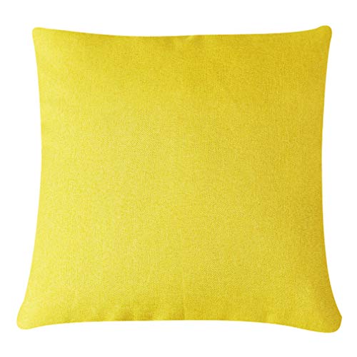PSDWETS Set of 2 Outdoor Waterproof Linen Pillow Covers Home Decorations Square Garden Cushion Cases Throw Pillow Covers for Patio Couch Sofa 20 x 20 Inch Yellow